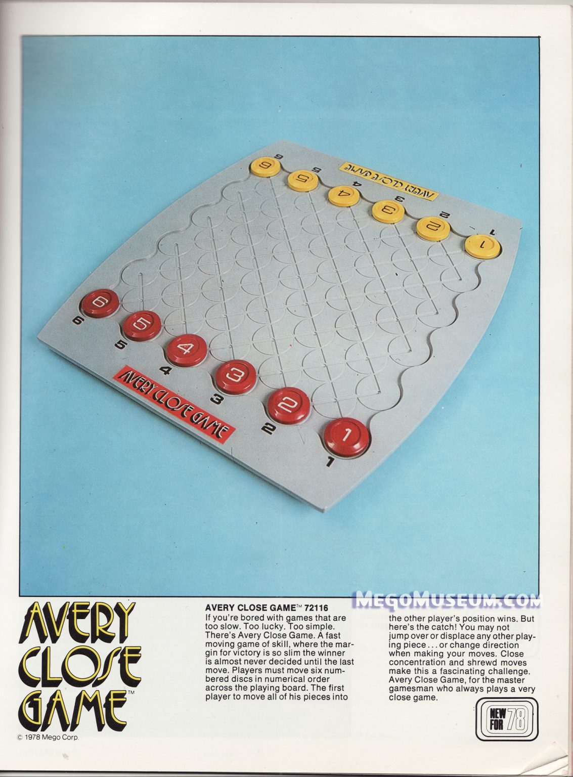 Avery Close Game – Mego Museum Galleries