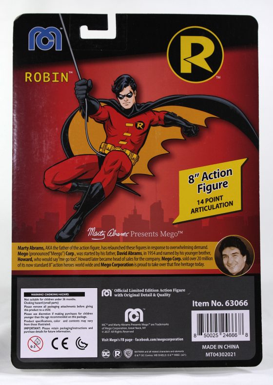 DC Comics: Mego Robin- Mego Museum - Mego Corp 2023