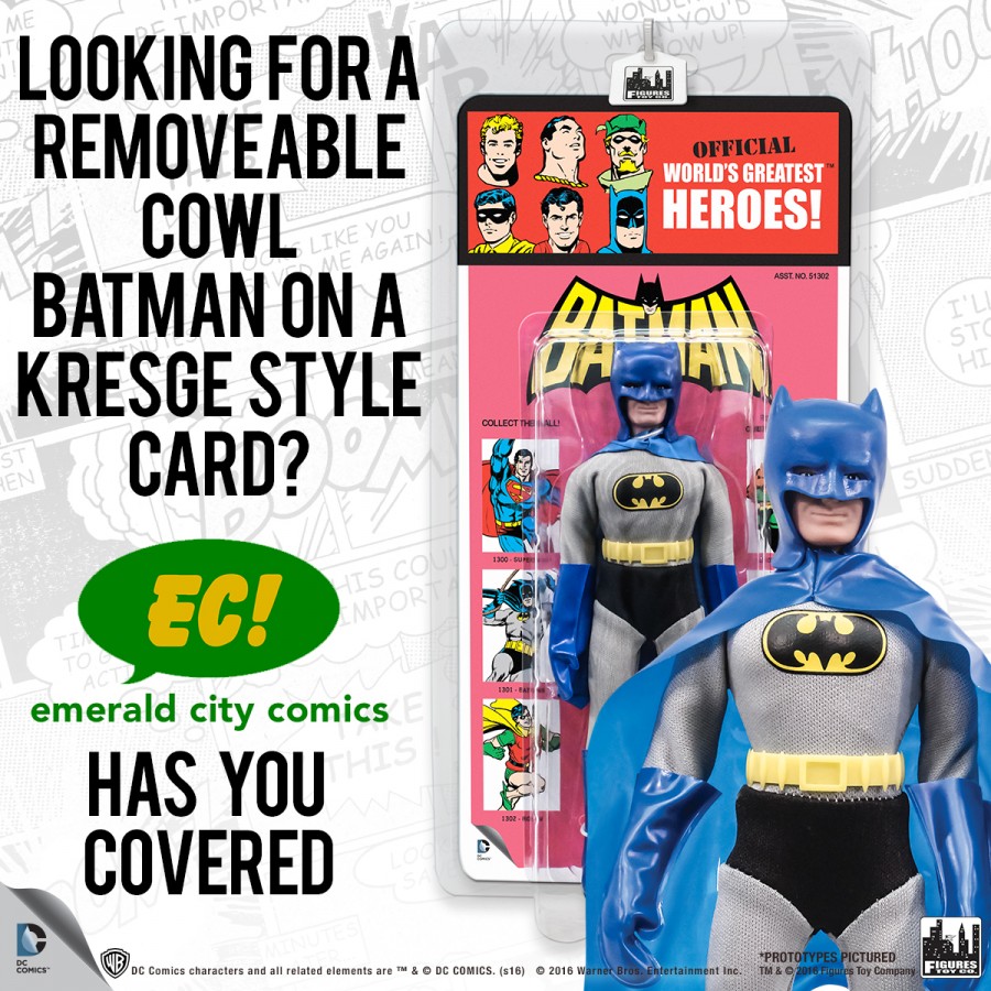Limited edition Kresge Removable Cowl Batman figure at ECC! - Mego Museum