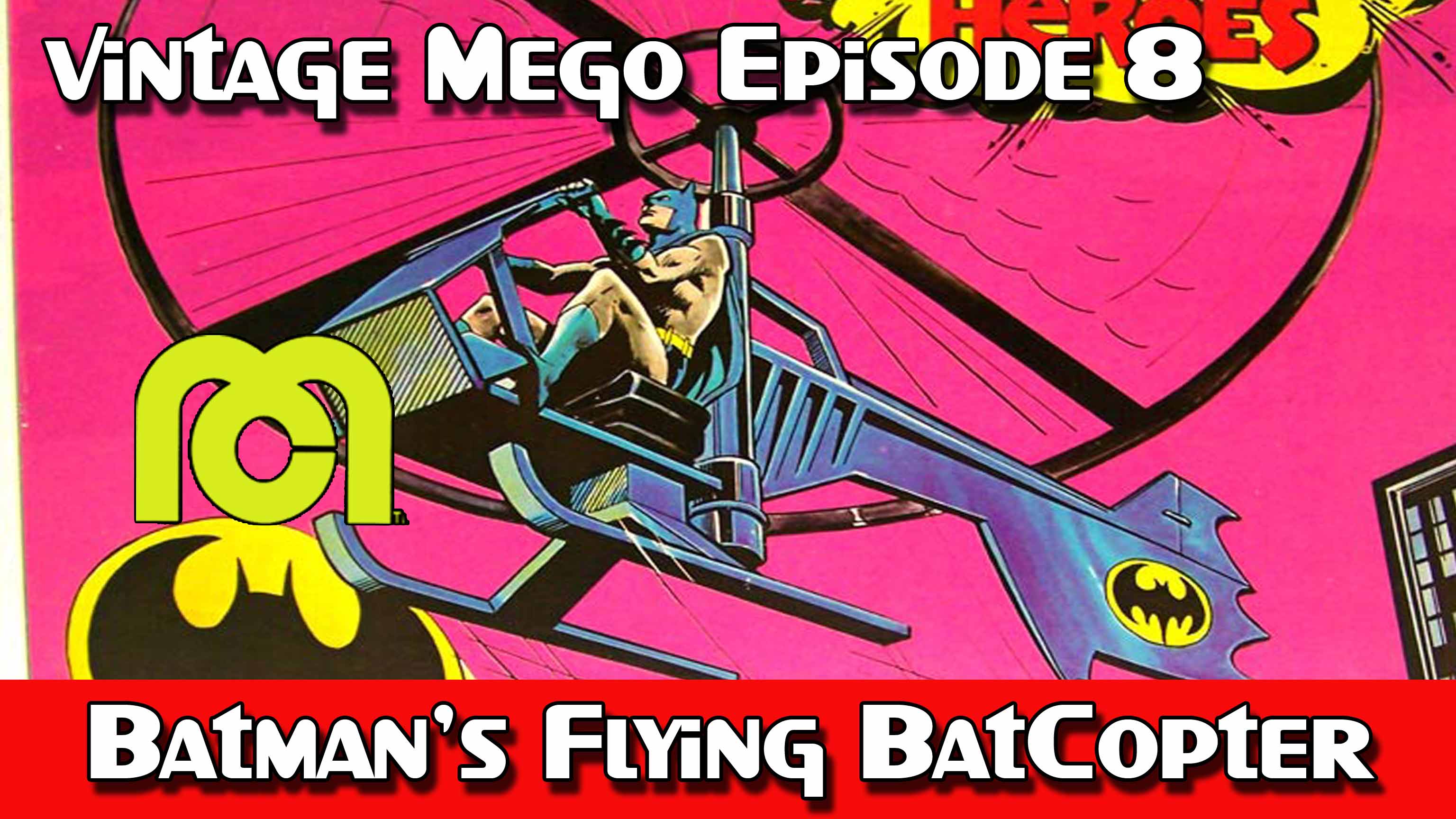 Vintage Mego 8" Batman's Flying Batcopter - Mego Museum